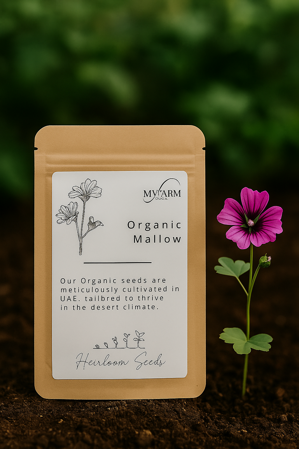 Organic Mallow Seeds Heirloom – Myfarmdubai